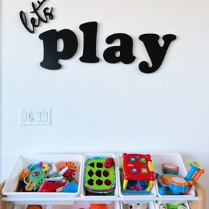 Lets Play Sign Playroom Wall Decor Play Letters for Wall - Etsy Canada