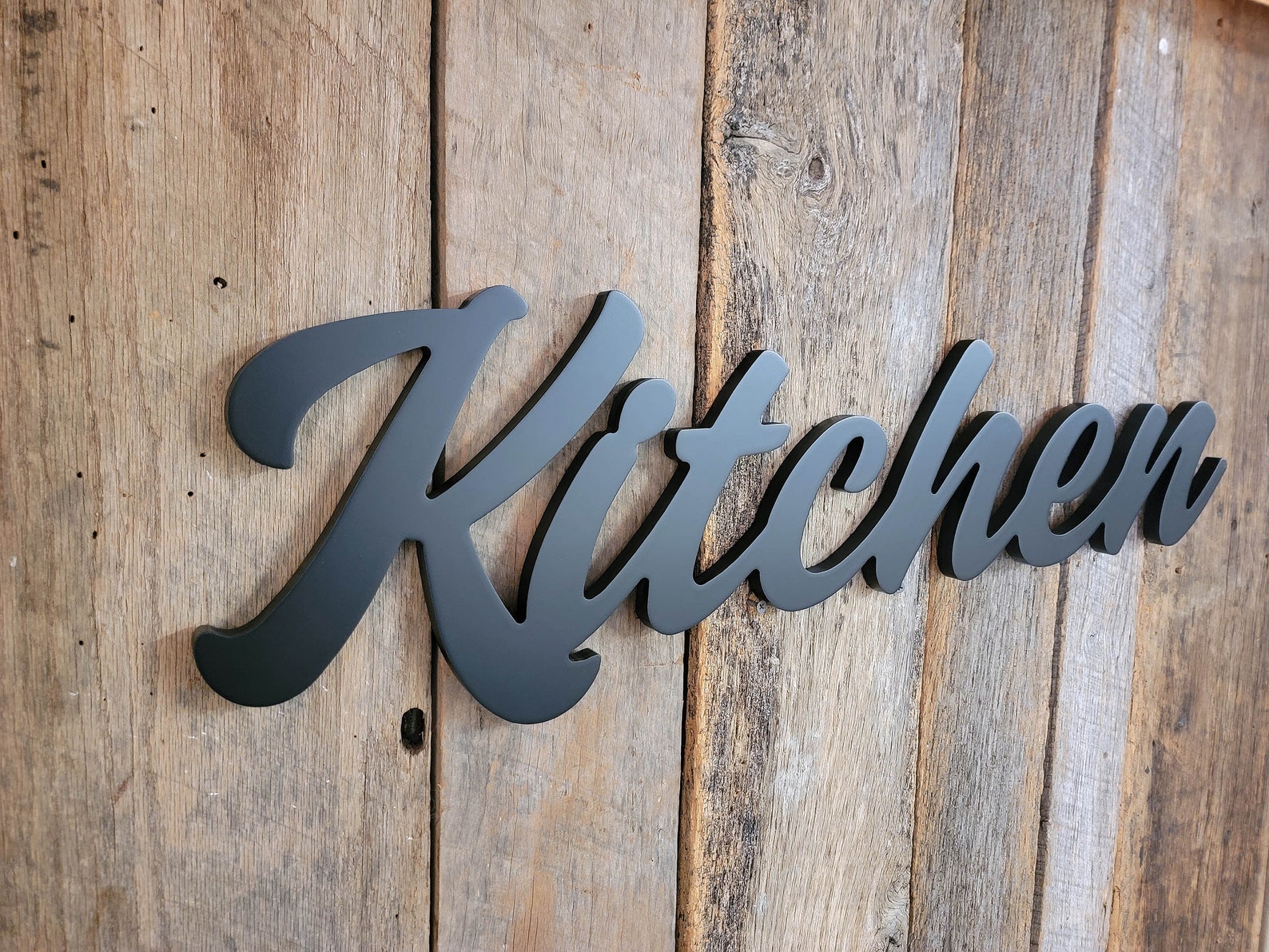 Wood Kitchen Sign | Painted Wooden Letters for Farmhouse Decor | Wall ...