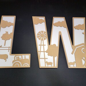 Wooden Letters for Nursery Wall Decor - Farm Themed Letter - Etsy