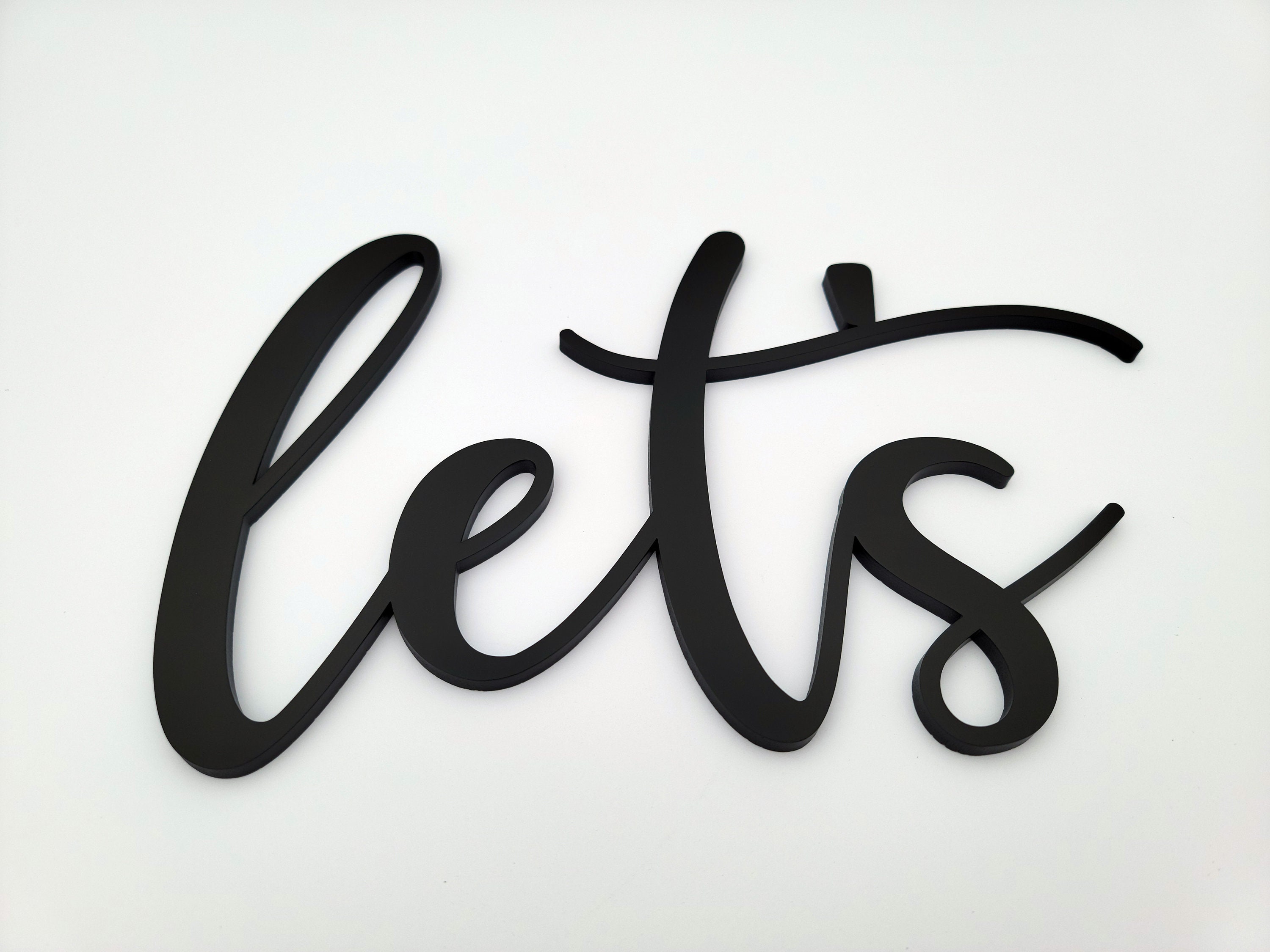 Script Letters Let's Add-on for Let's Play Sign - Etsy