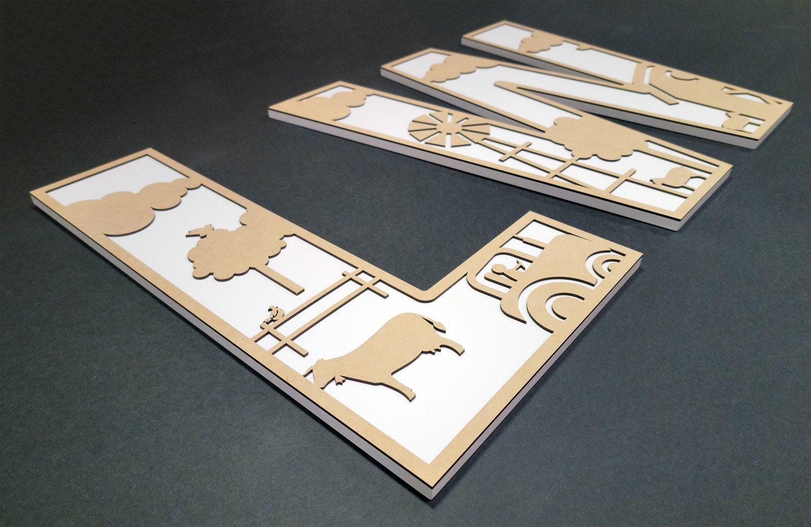 Wooden Letters for Nursery Wall Decor - Farm Themed Letter - Etsy