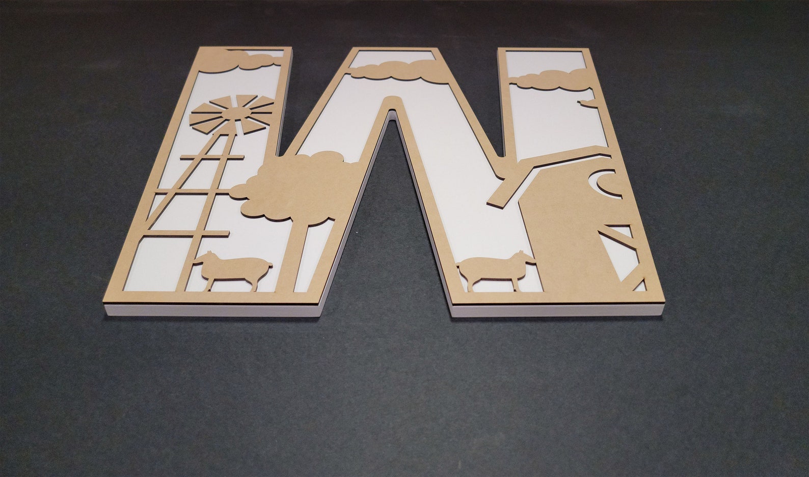 Wooden Letters for Nursery Wall Decor - Farm Themed Letter - Etsy