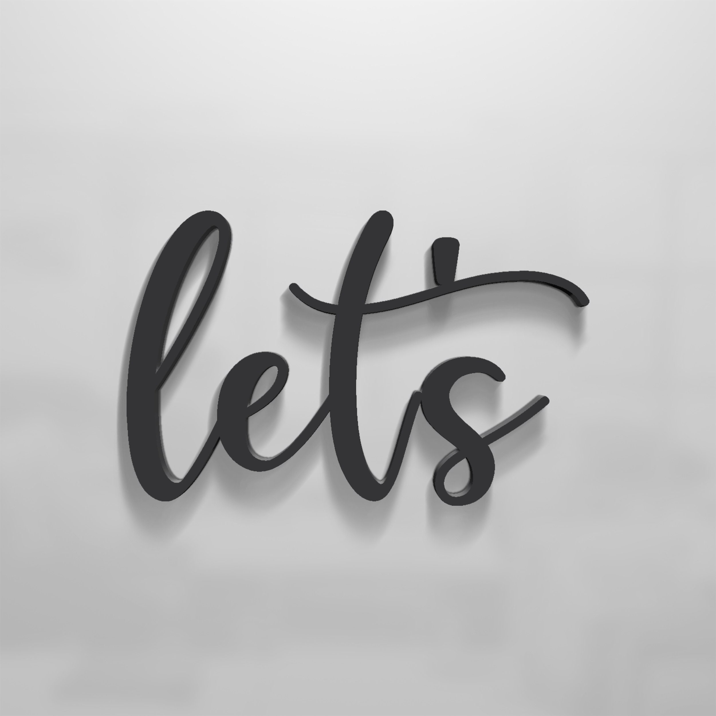Script Letters Let's Add-on for Let's Play Sign - Etsy