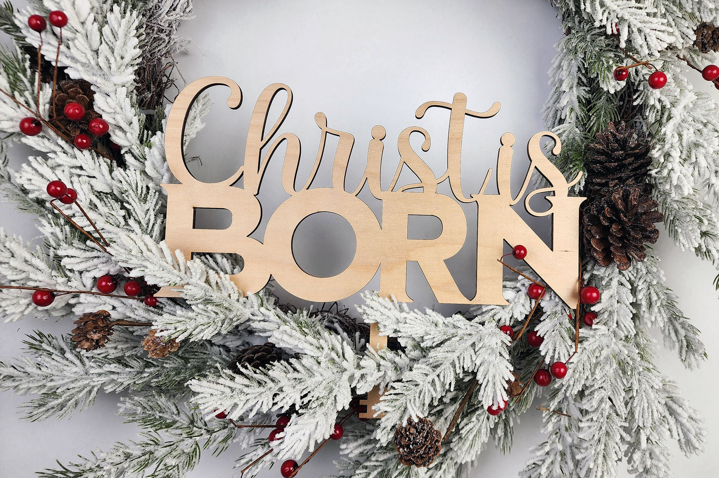 Christ is Born Christmas Tree Topper Christian Gift Wooden - Etsy
