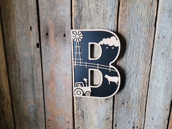 Wooden Letters Farm Theme