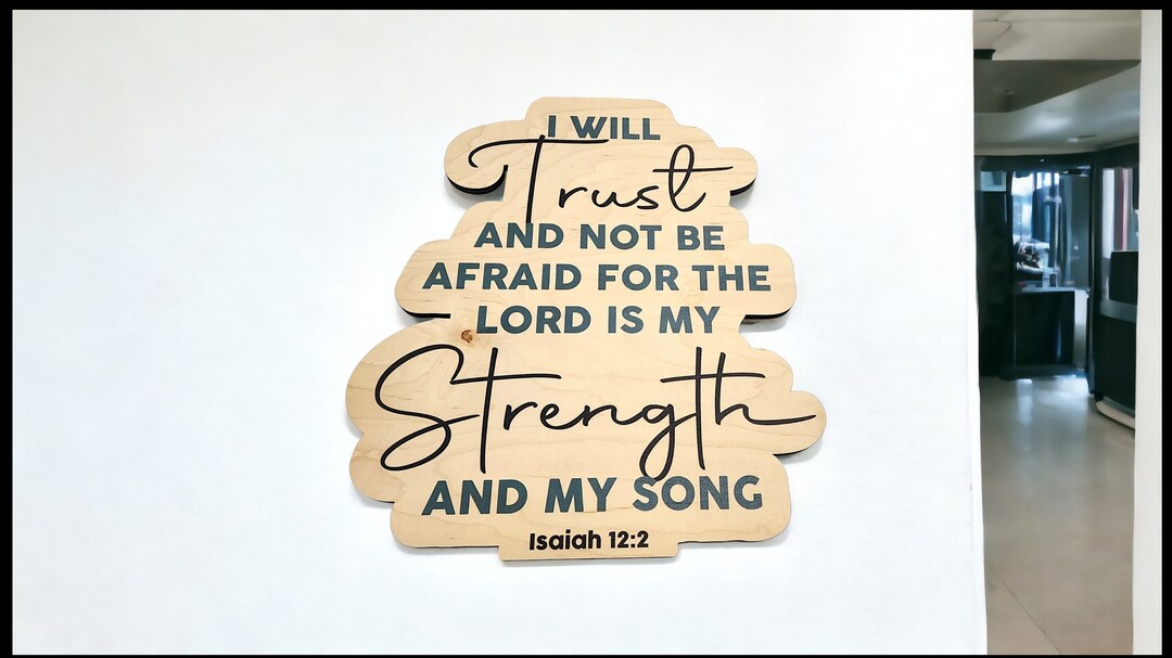 Bible Verse Wall Art - Christian Wall Art - Christmas Gift - Isaiah 12: ...
