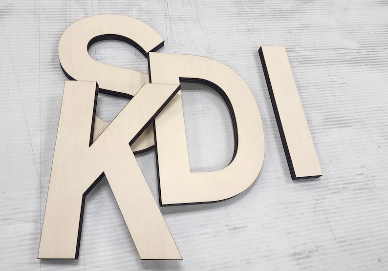 Unpainted Birch Wood Letters for Wall - Sign Lettering for Custom ...