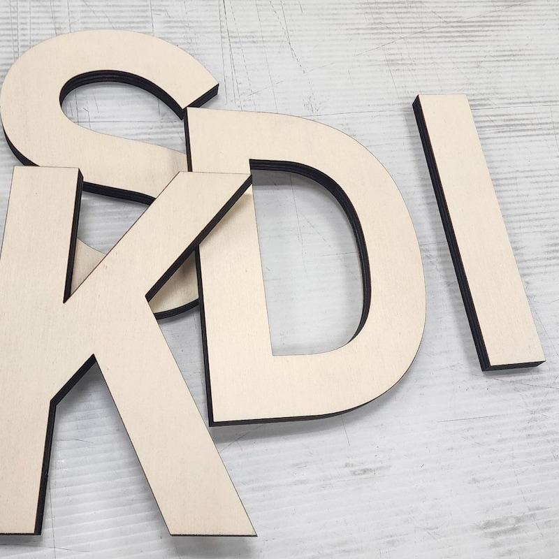 Wooden Monogram 4 Letters - Etsy