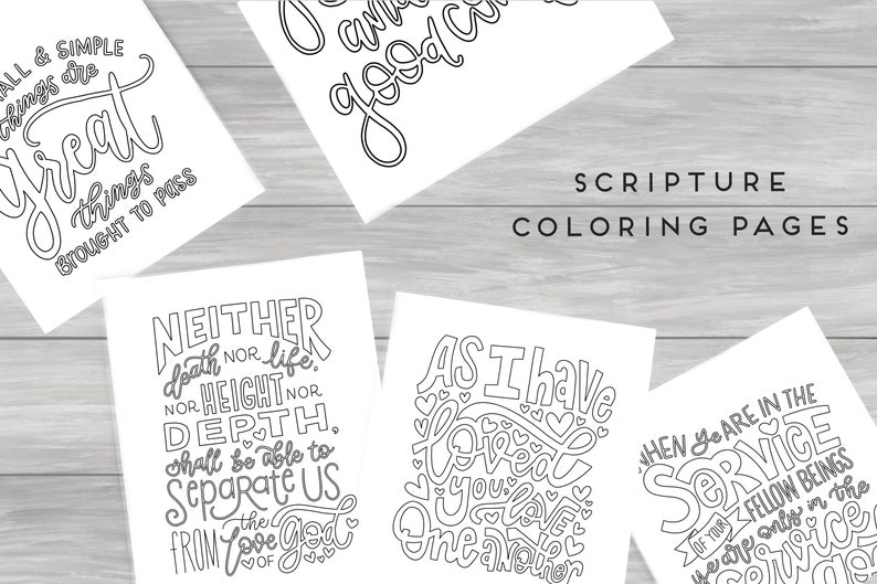 Scripture Coloring Pages LDS Scriptures Printable LDS - Etsy
