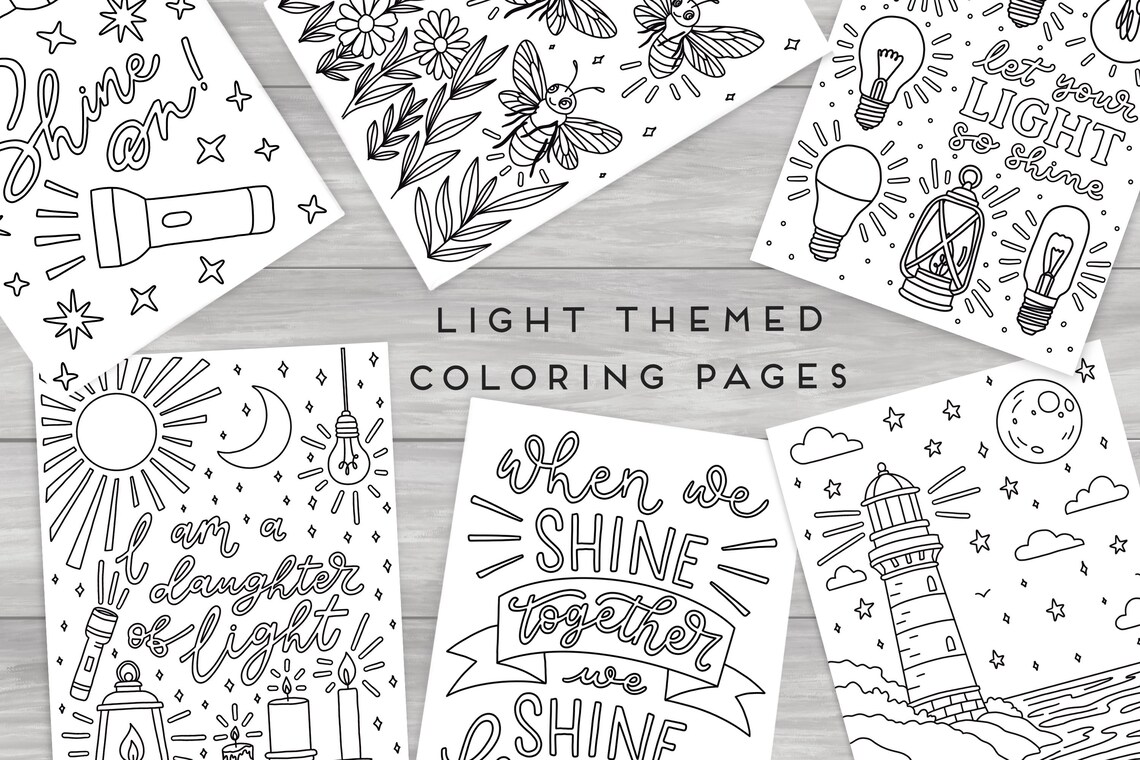 Shine Your Light Theme Coloring Pages: Christian Youth Activity ...