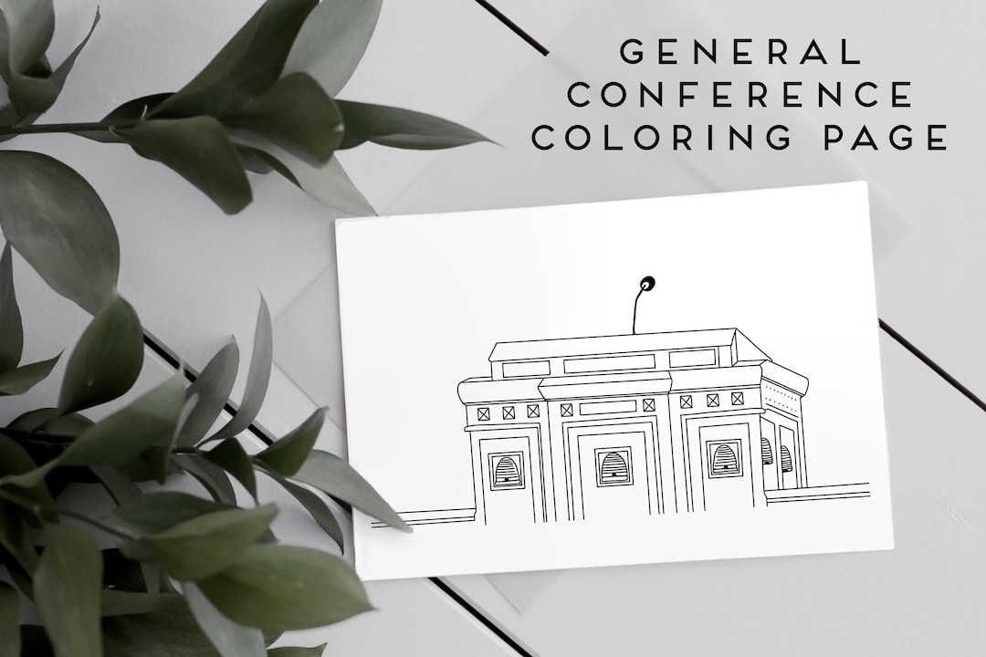 General Conference Coloring Page | Pulpit | Printable LDS Coloring Page ...