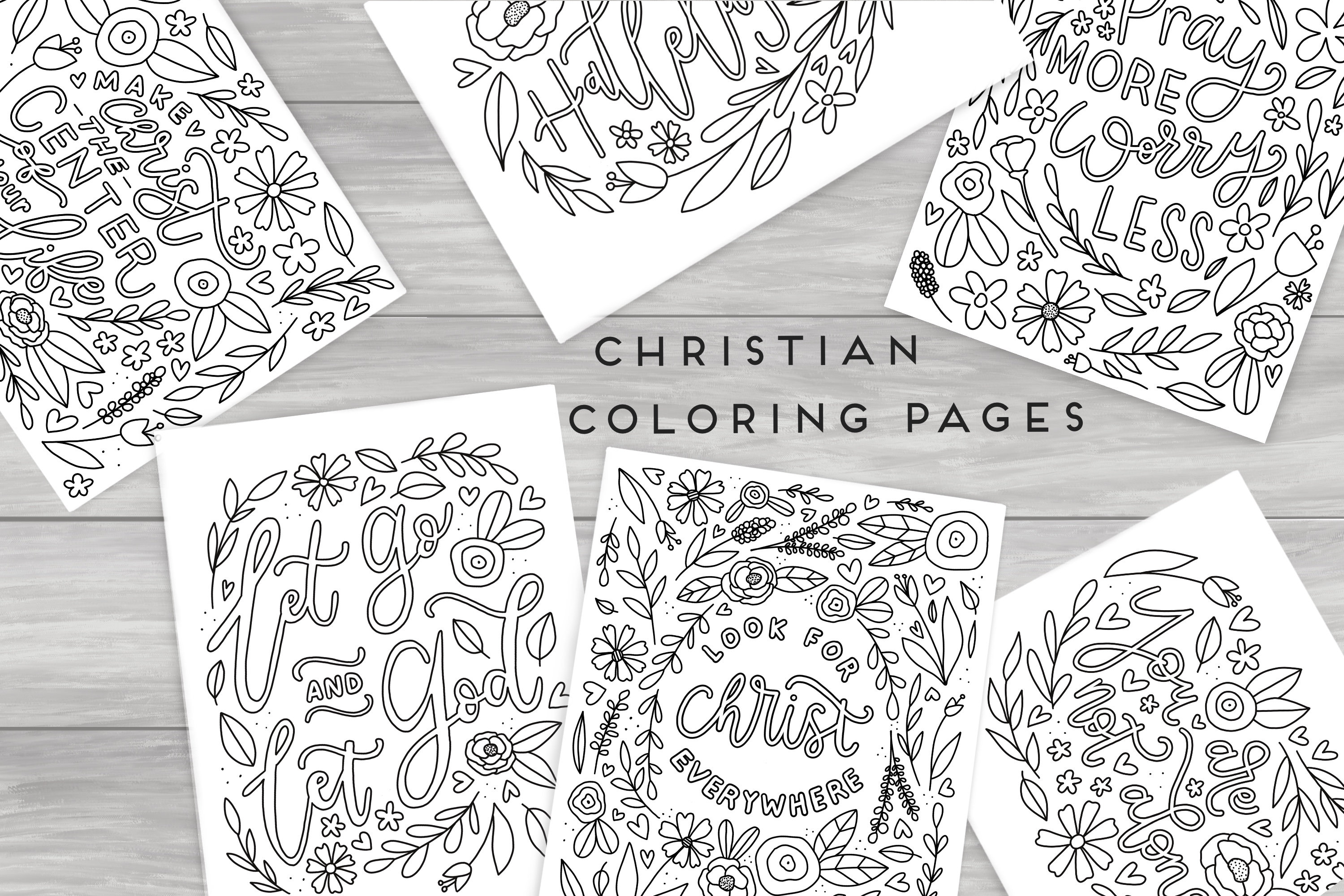 Floral Christian Coloring Pages Christian Printable Coloring Pages ...