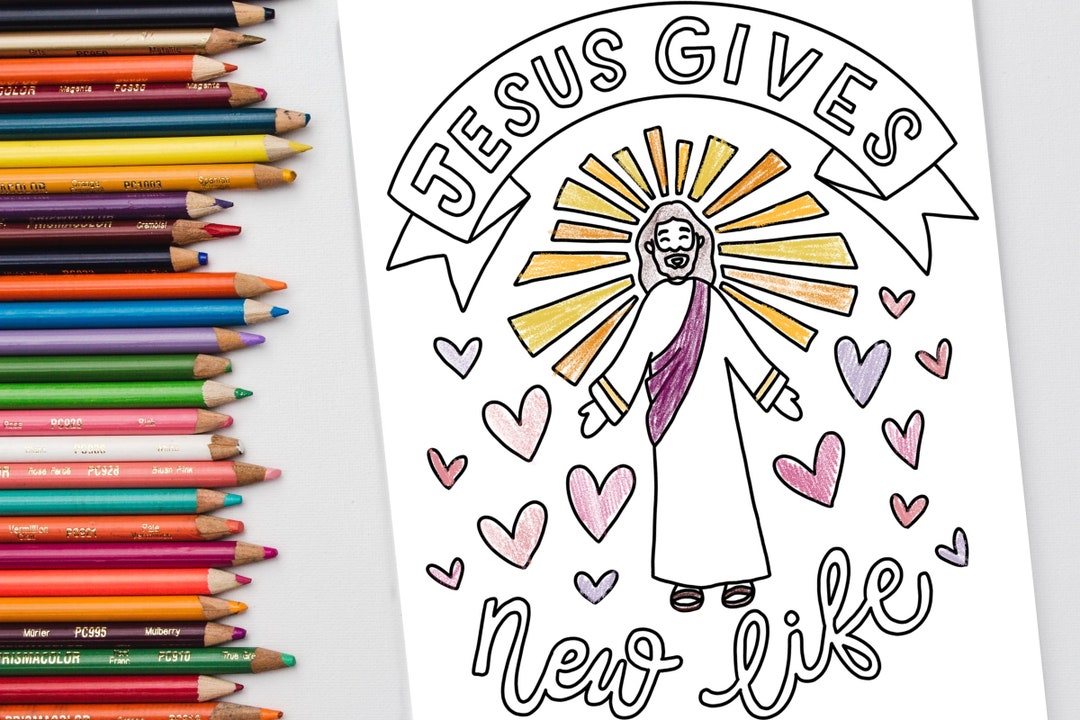 Jesus Coloring Pages: Christian Art, Bible Study (digital Download) - Etsy