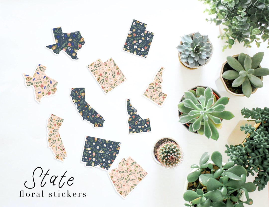 State Flower Stickers 3 Inch Matte Weatherproof Stickers Request New ...