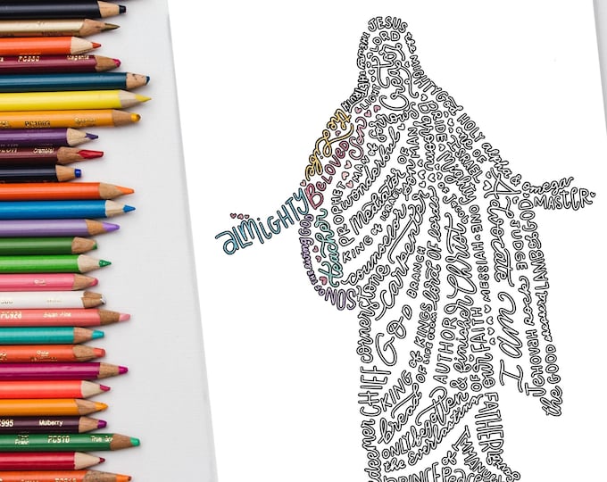 Names of Christ Coloring Page Christian Printable Coloring Page ...