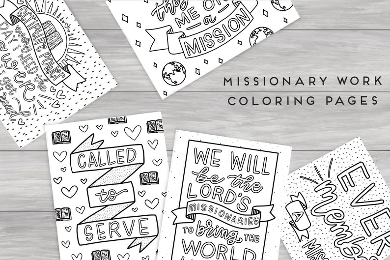 Missionary Work Coloring Pages: LDS Primary Songs (digital Download) - Etsy