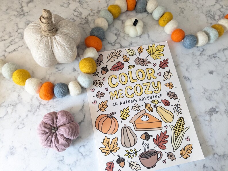 Color Me Cozy | Autumn Coloring Book | Pumpkins | Halloween | Fall ...