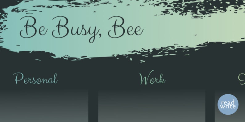 Be Busy, Bee Organizational Desktop Backgrounds. 2 DARK MODE ...