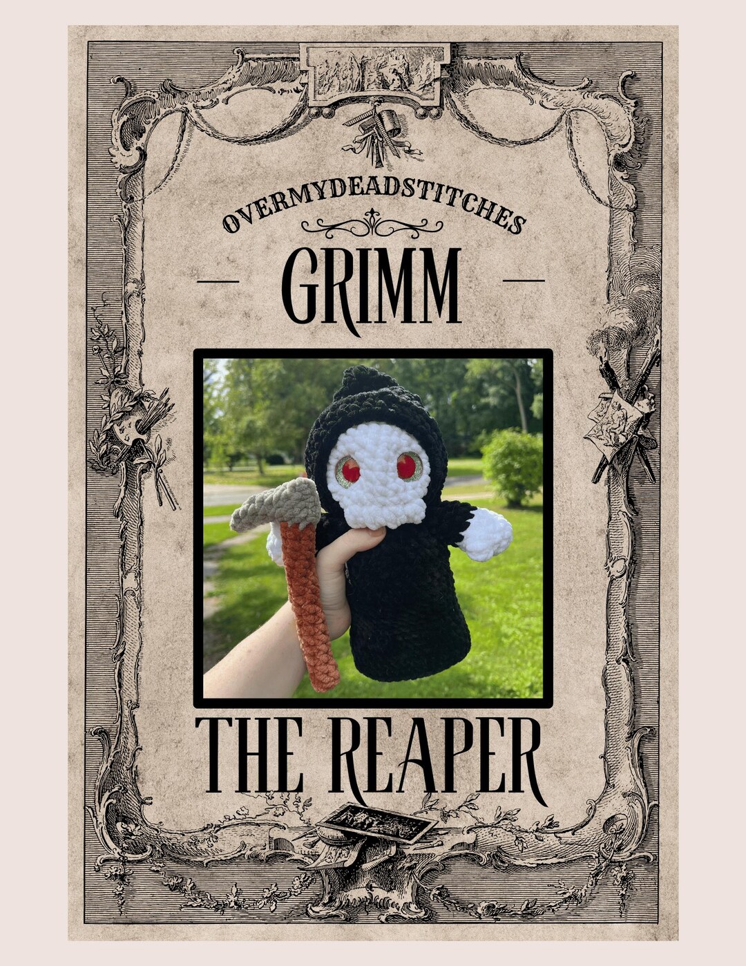 Grimm the Grim Reaper Crochet Pattern - Etsy