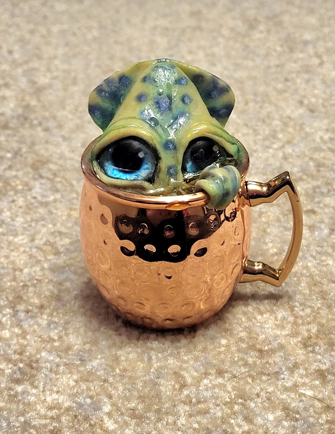 Pickled Sunset Mojito Squid in a Copper Cup Baby Monster Creature OOAK ...