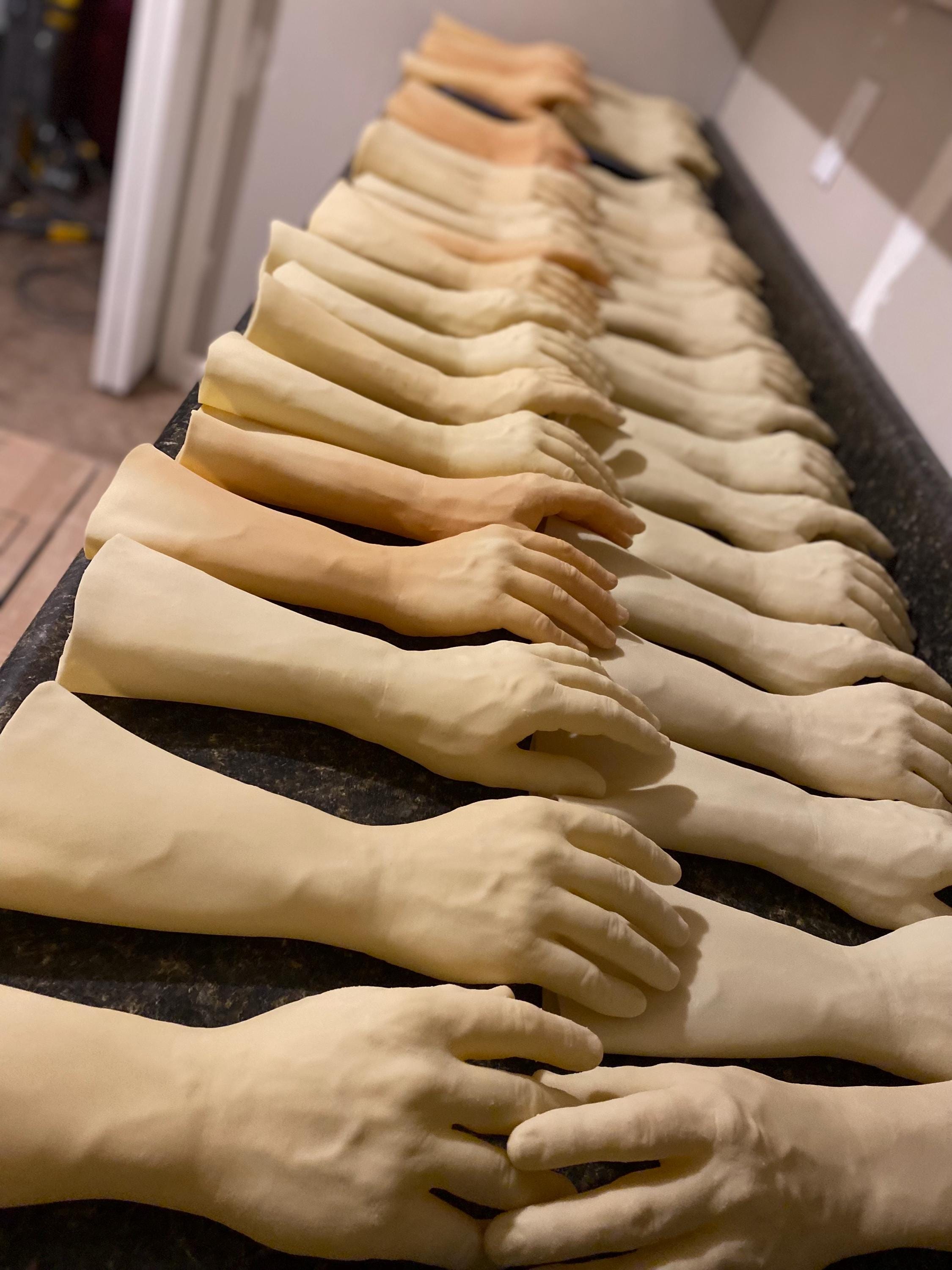 Prop Hands Fake Hands Male- Men Latex Unpainted - Add for Foam Filled ...
