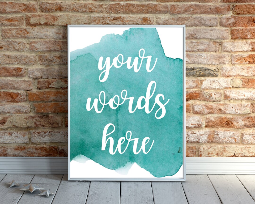Ocean Watercolor Insert Your Words Here With This Printable. - Etsy