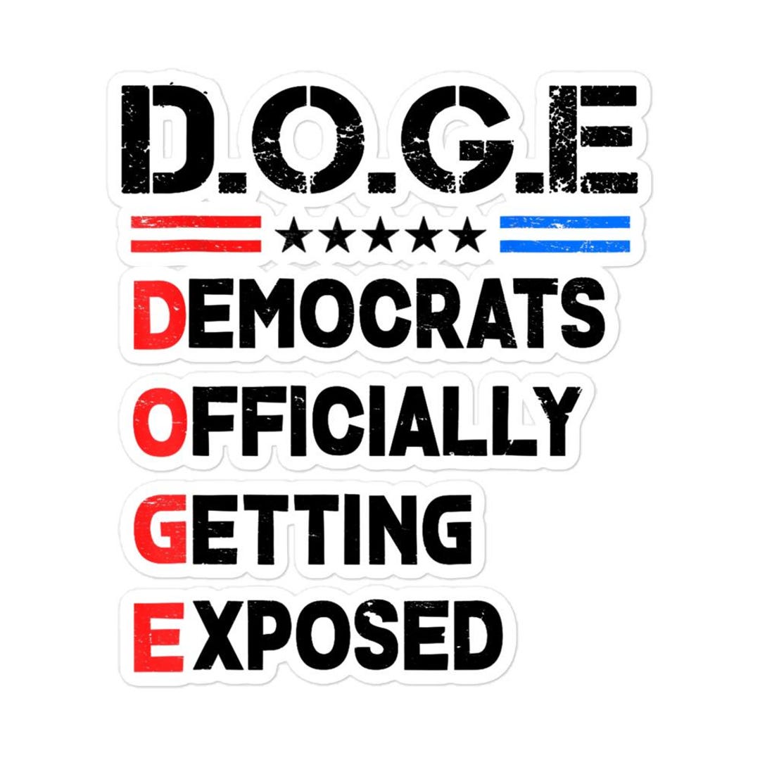 DOGE Stickers - D.O.G.E - Department of Government Efficiency - Bubble ...