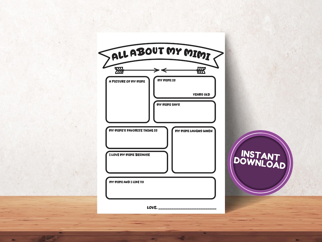 All About My Mimi, Mimi PNG, Mimi Printable, Gift for Mothers Day, Mama ...