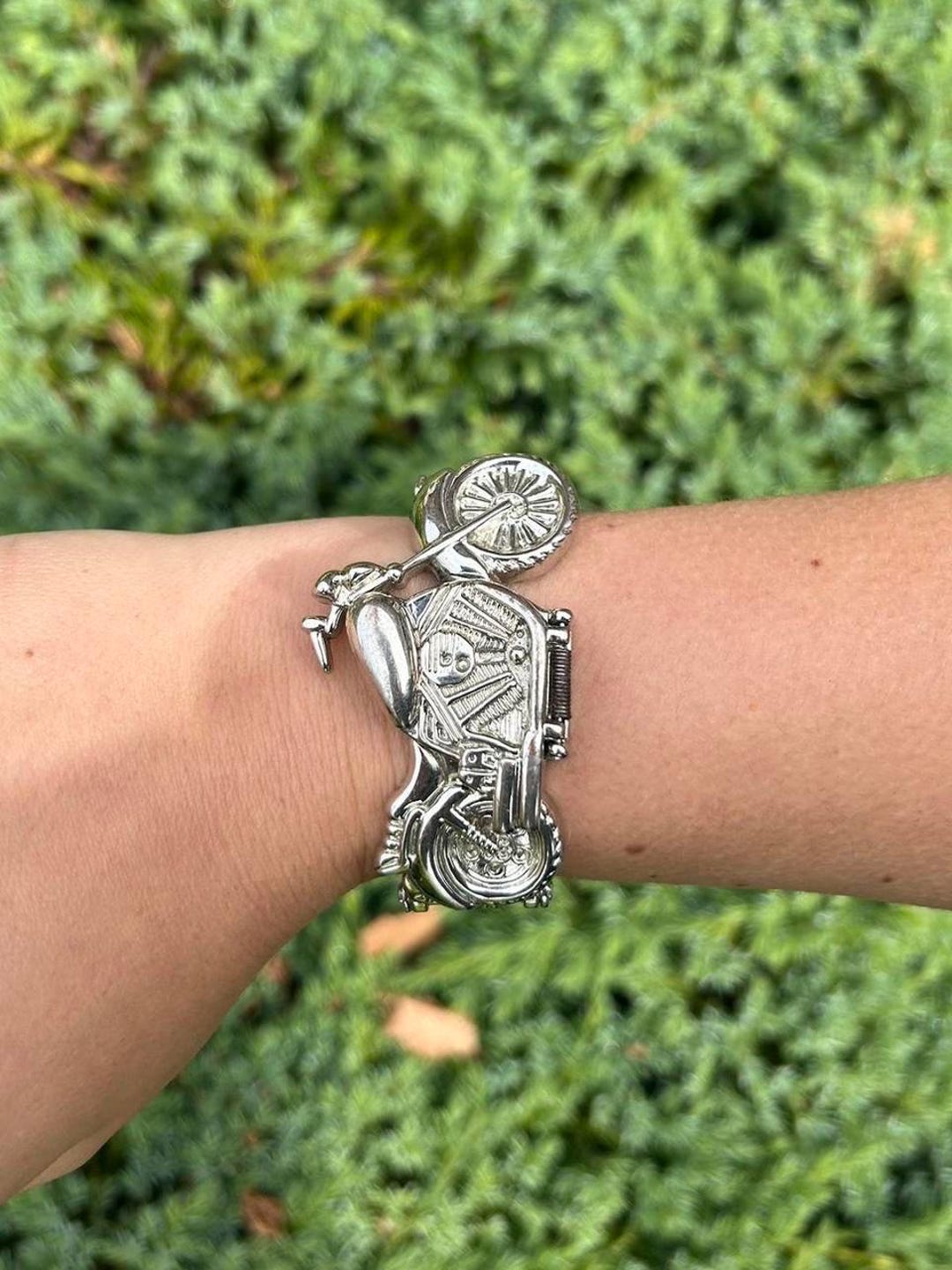 Vintage Motorcycle Silver Tone Watch Charles Raymond - Etsy