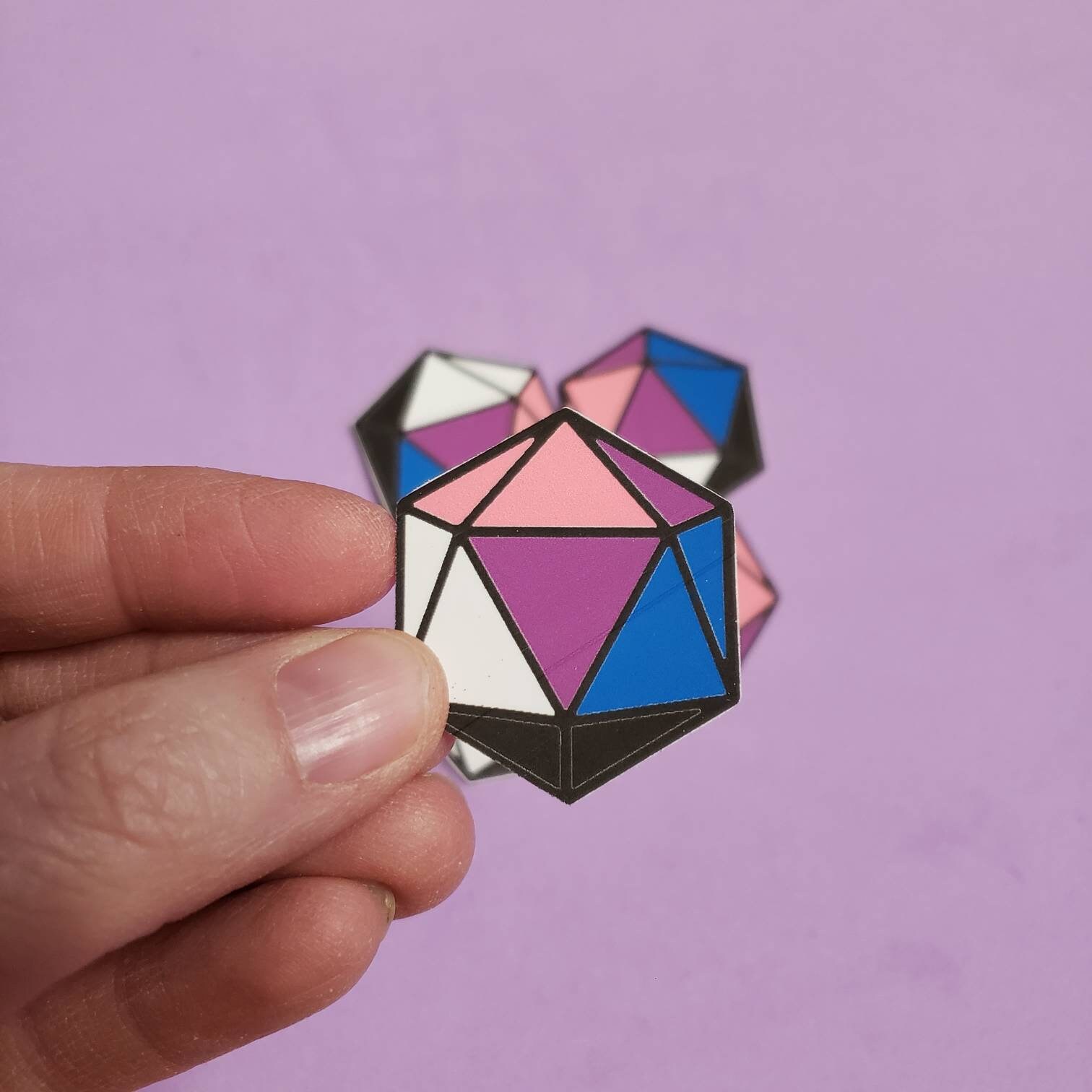 Gender Fluid D20 Pride Sticker Pride D20 Sticker Pride - Etsy UK