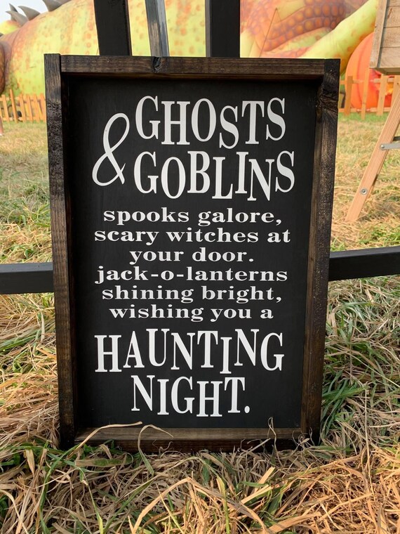 Ghosts and Goblins Sign Farmhouse Boho Halloween Signs - Etsy