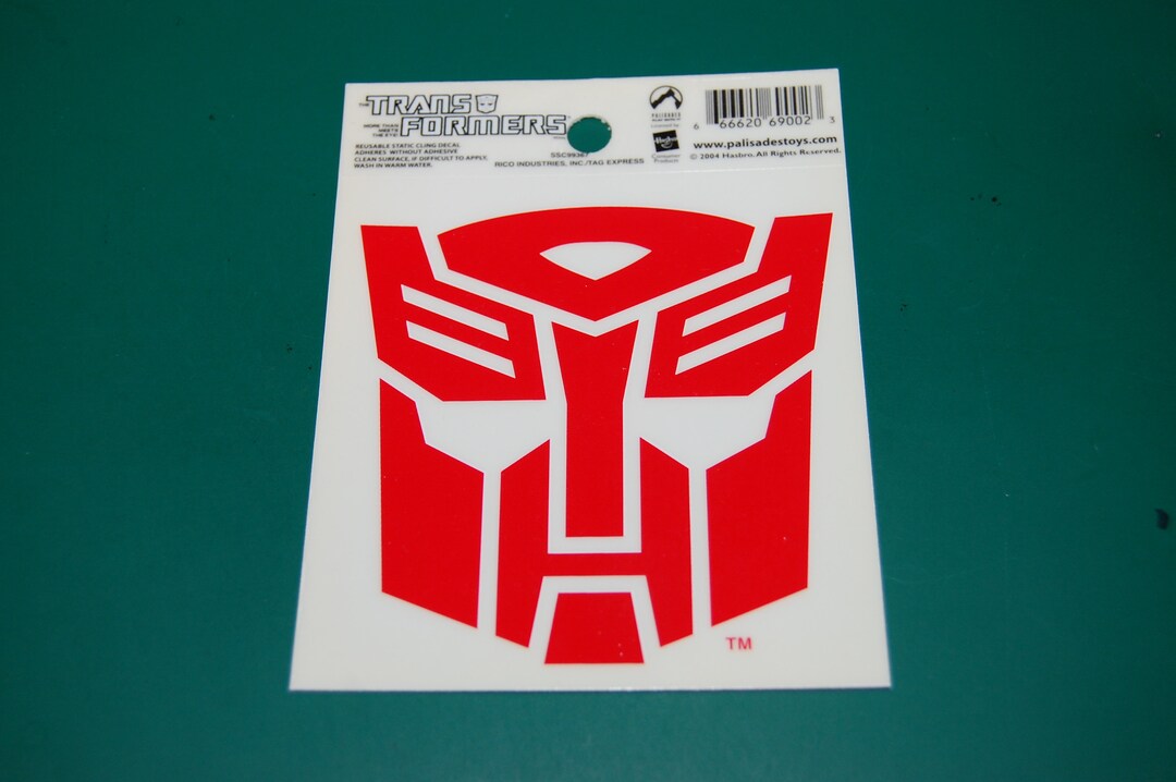 Transformers Autobot Vinyl Static Cling Decal - Etsy
