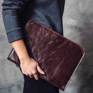 Personalized Custom Leather Portfolio, Leather Organizer, Briefcase ...