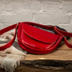 Leather Crossbody Bag Women, Red Small Bag, Red Small Purse Bag ...