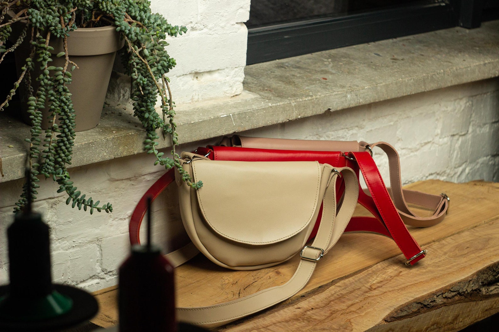 Leather Crossbody Bag Women Red Small Bag Red Small Purse | Etsy