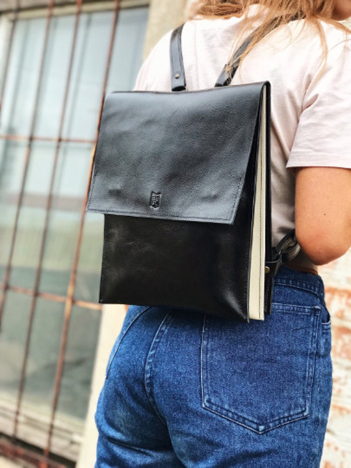 Leather City Backpack, Personalized Rucksack for Women, Christmas Gifts ...