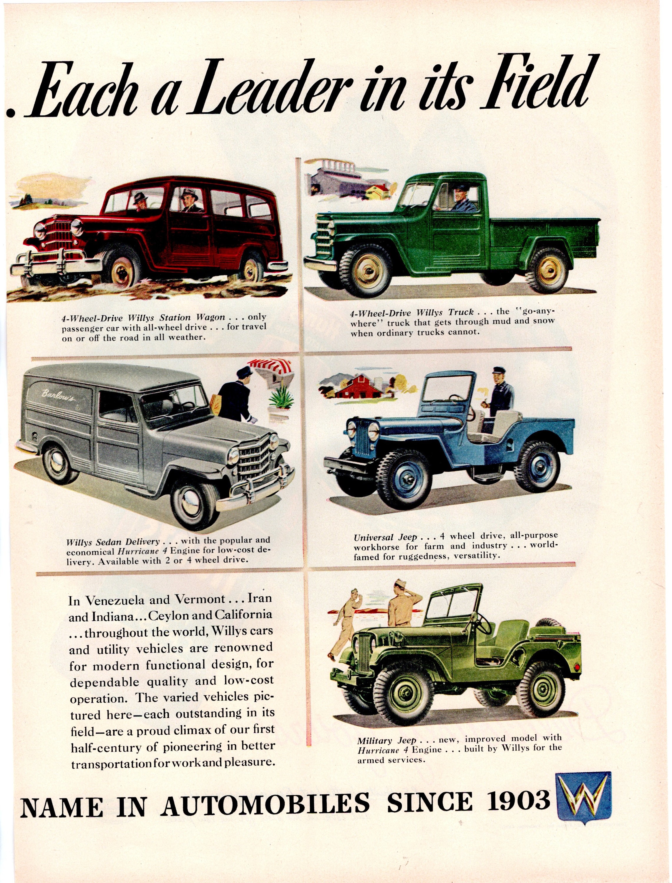 1952 2 Page Original Vintage Willys Car Magazine Ad - Etsy Canada