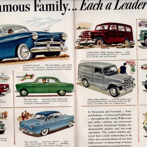 1952 2 Page Original Vintage Willys Car Magazine Ad - Etsy Canada