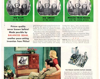 Philco Television - Etsy