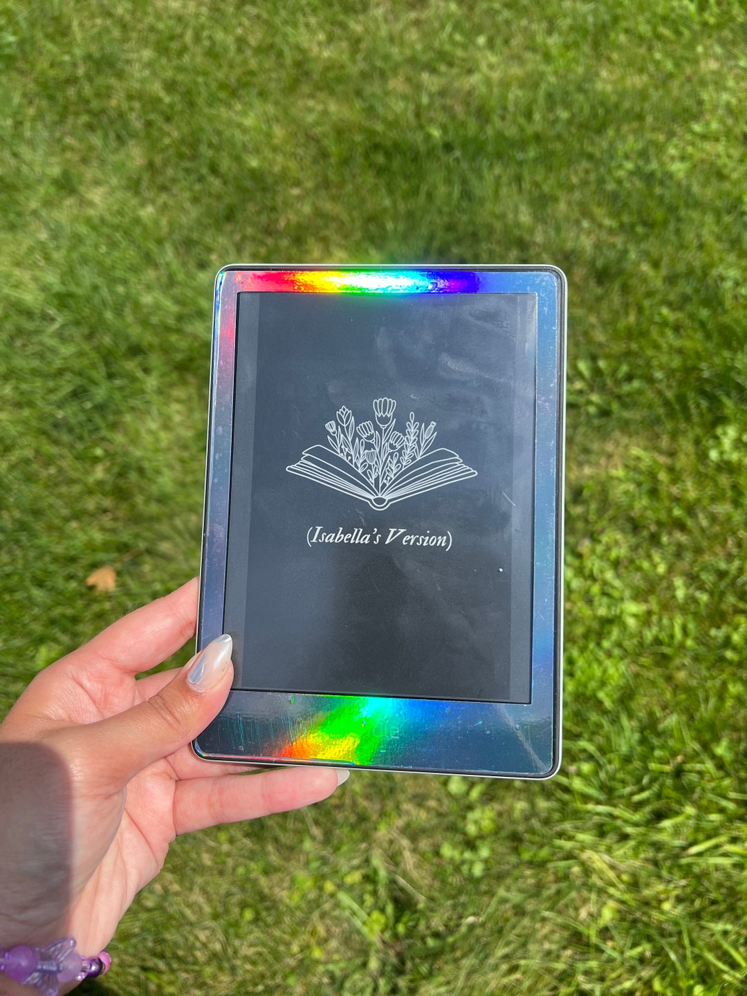 Solid Holographic E-reader Skin, Removable Kindle Paperwhite 11th ...
