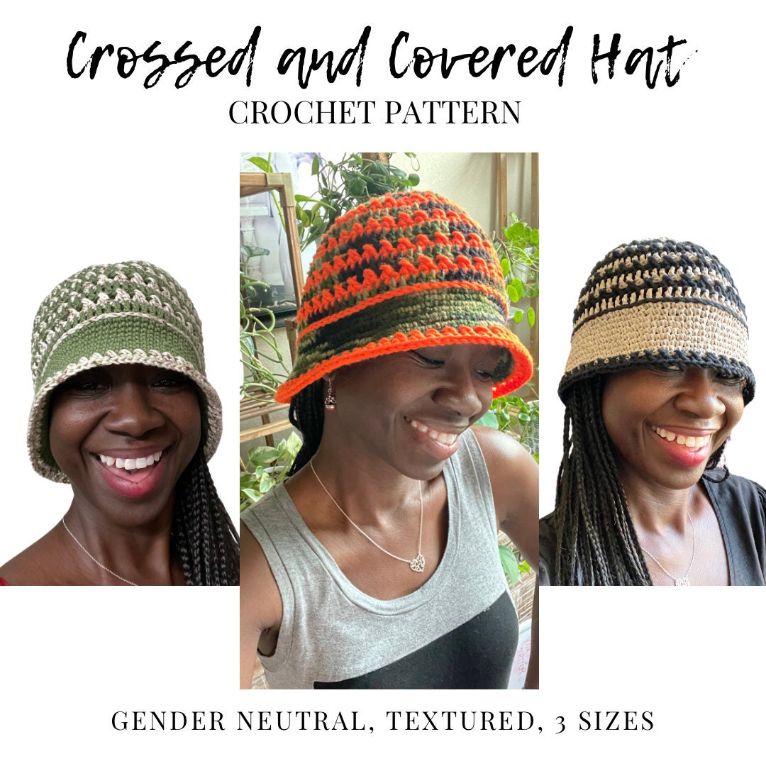 The Crossed and Covered Hat Crochet Pattern, Digital DOWNLOAD - Etsy
