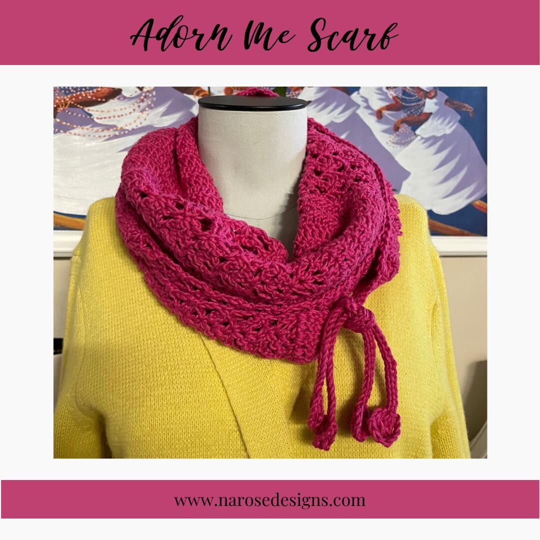 Adorn Me Scarf Crochet Pattern, Digital Download, Pattern Only - Etsy