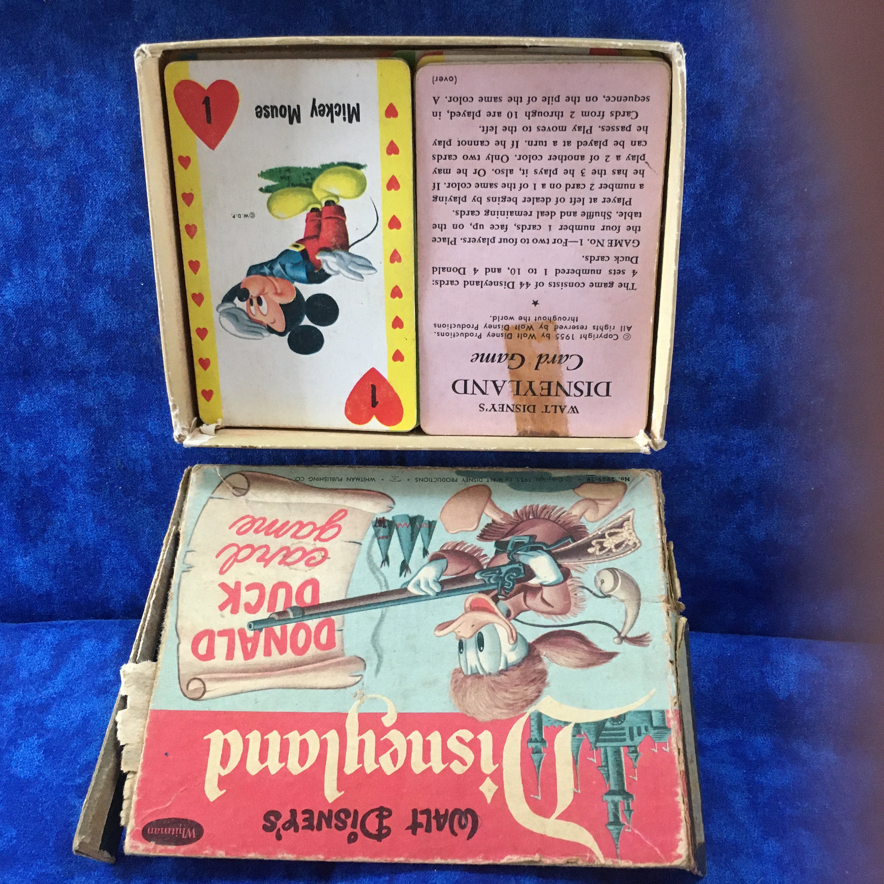Donald Duck Card Game Walt Disney's Disneyland - Etsy