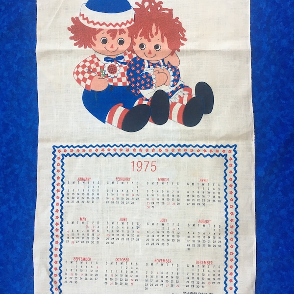 1975 Wall Calendar - Etsy