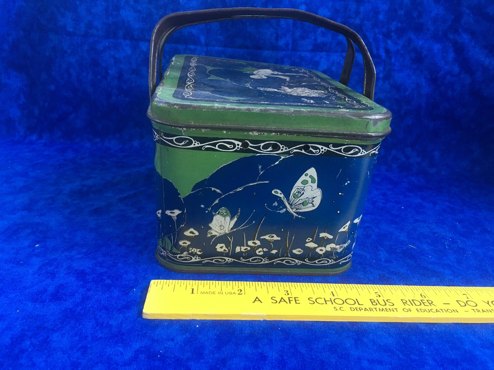 Antique Green & Blue Lunch Pail - 1920-30 - Etsy