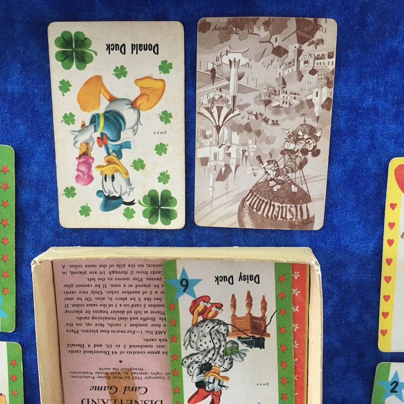 Donald Duck Card Game Walt Disney's Disneyland - Etsy