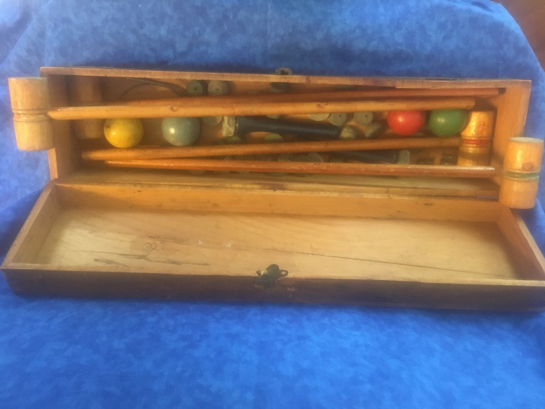 Vintage Croquet Set - Etsy