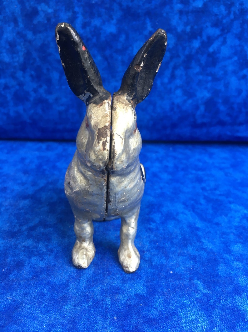 Vintage Iron Still Rabbit Bank - Etsy