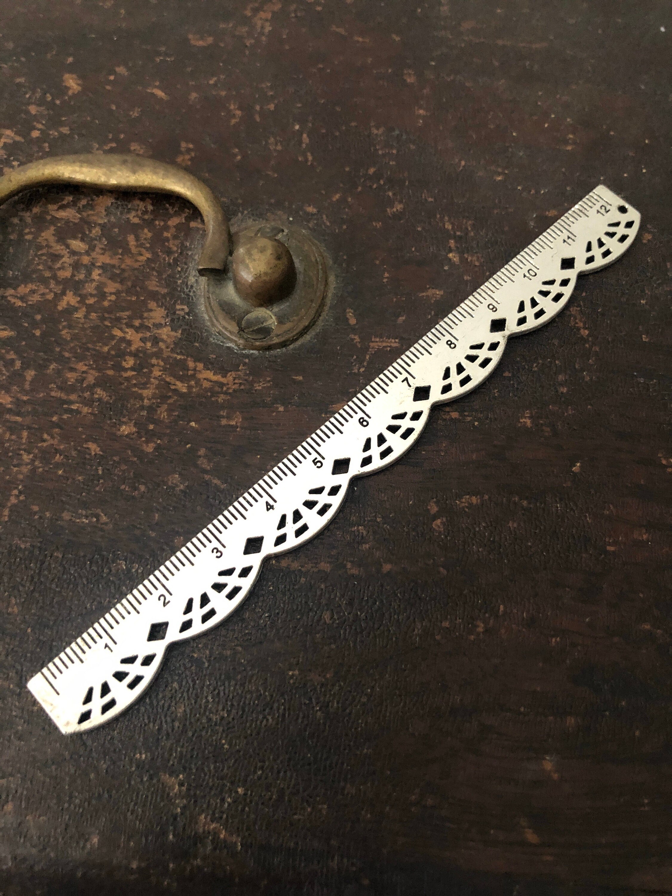Silver Metal Lace Rose Pd Ruler - No Charms - Etsy