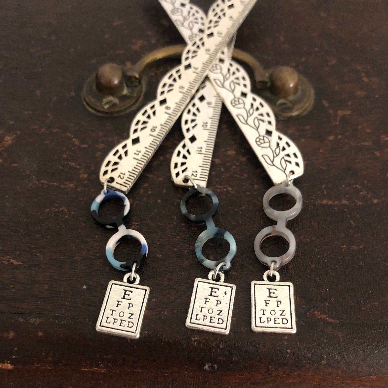 Eye Chart and Round Acetate Eyeglasses Lace Optician Pd Ruler - Etsy